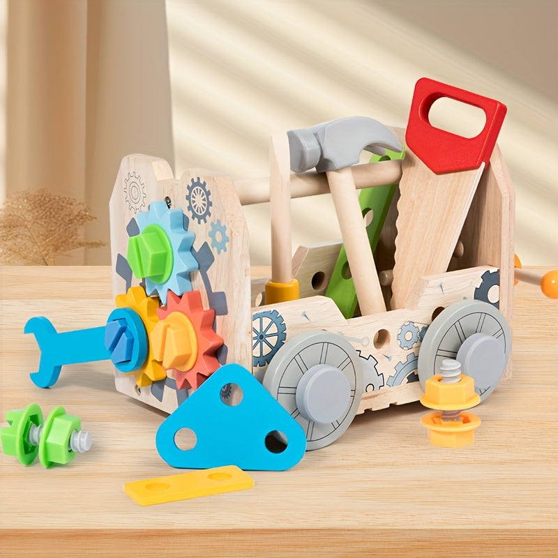 Wooden Tool Table Set for Kids - Early Education Disassembly Toy – CRAZE