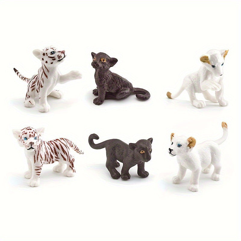 Realistic Lion & Leopard Cub Toy Set for Kids' Room Decor – CRAZE