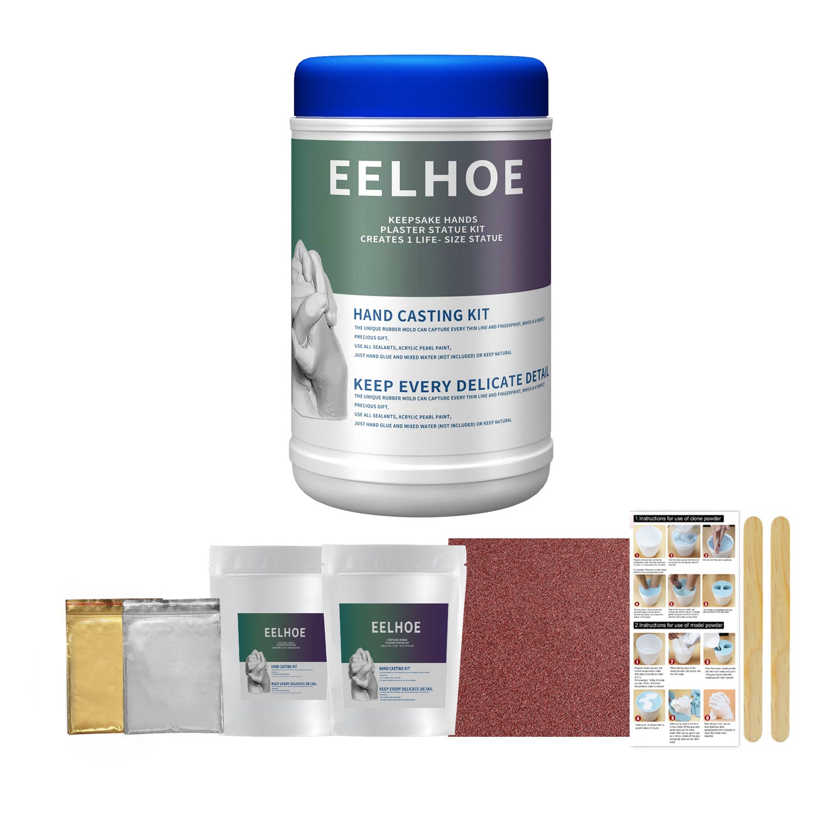 Baby Hand Casting Kit Gypsum Clone Powder Model Powder Hand Mold ...