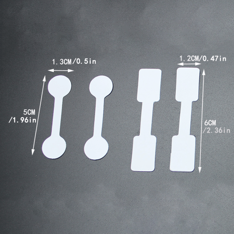 100pcs Blank Tags Necklace Ring Labels Stickers Paper Jewelry Display ...