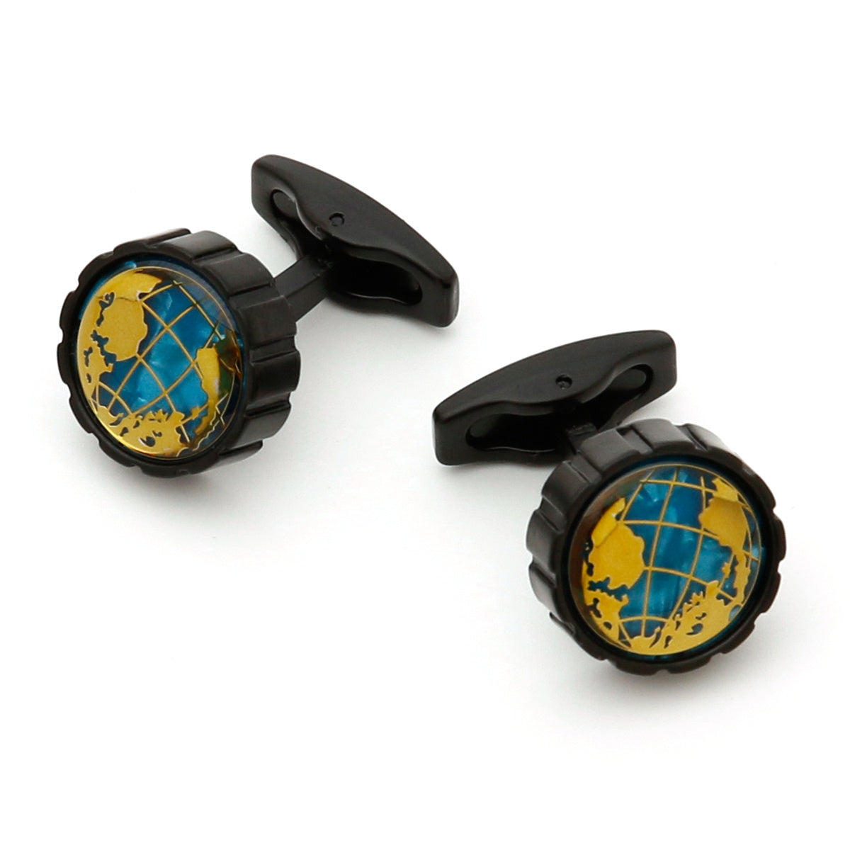 Round Men's Cufflinks Map Design – CRAZE