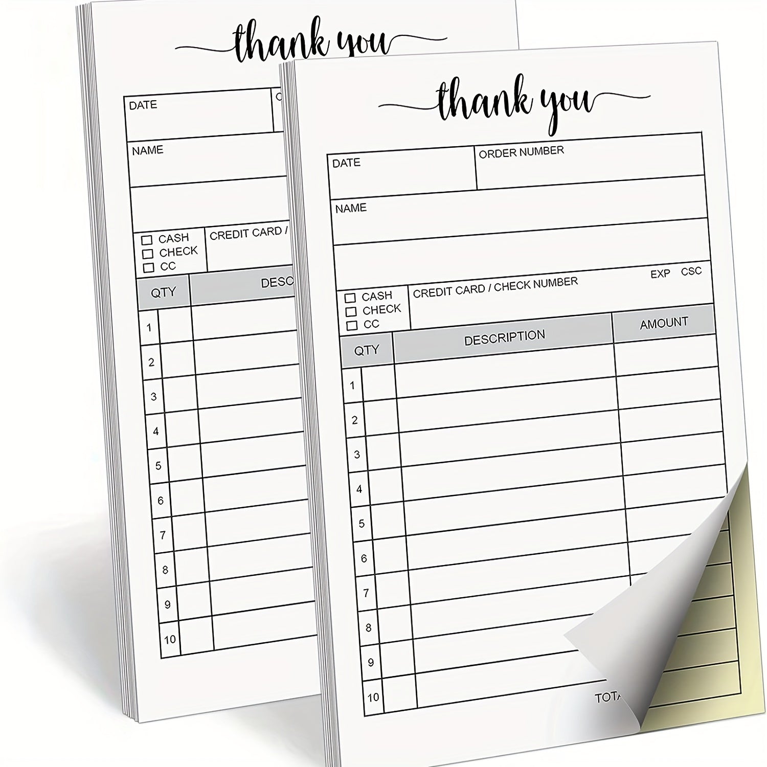 2 pack Thank You Receipt Book 50sets – CRAZE