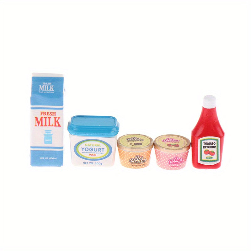 Dollhouse Food Set Tomato Sauce & Iced Yogurt Paper Toy Model – CRAZE