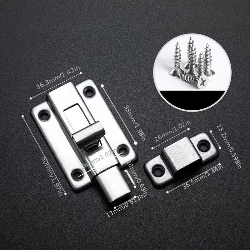 Stainless Steel Double-Headed Door Bolt Push-Pull Lock Barrel Bolt Lock ...
