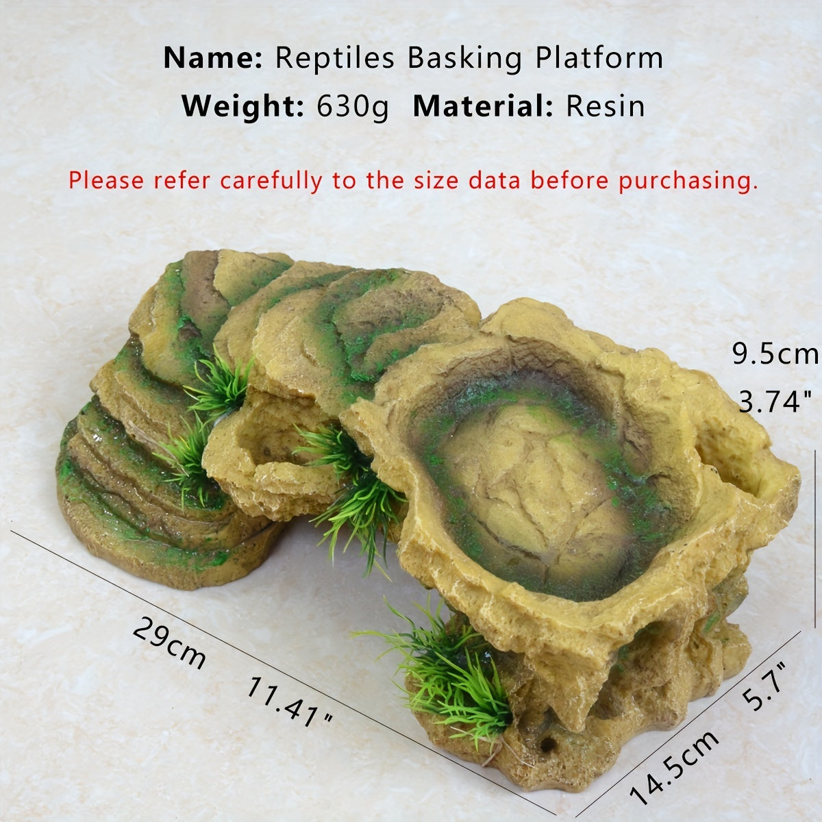 Turtle Basking Platform with Resin Dock & Hiding Cave – CRAZE