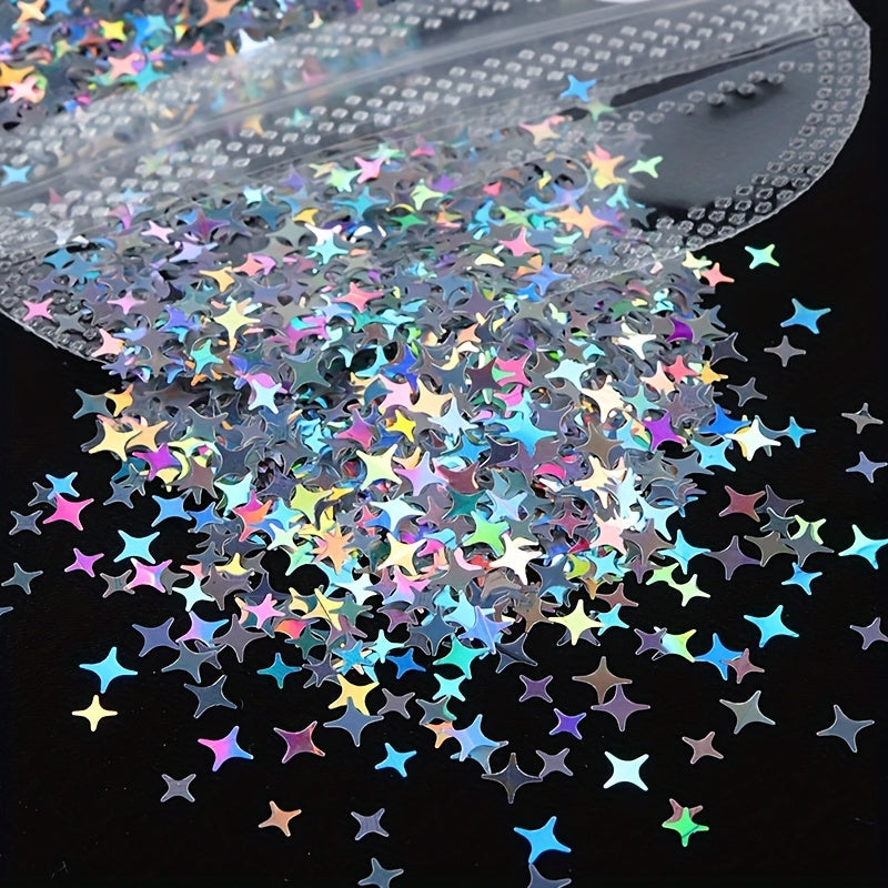 Holographic Star Glitter Flakes Resin Fillers Nail Art – CRAZE