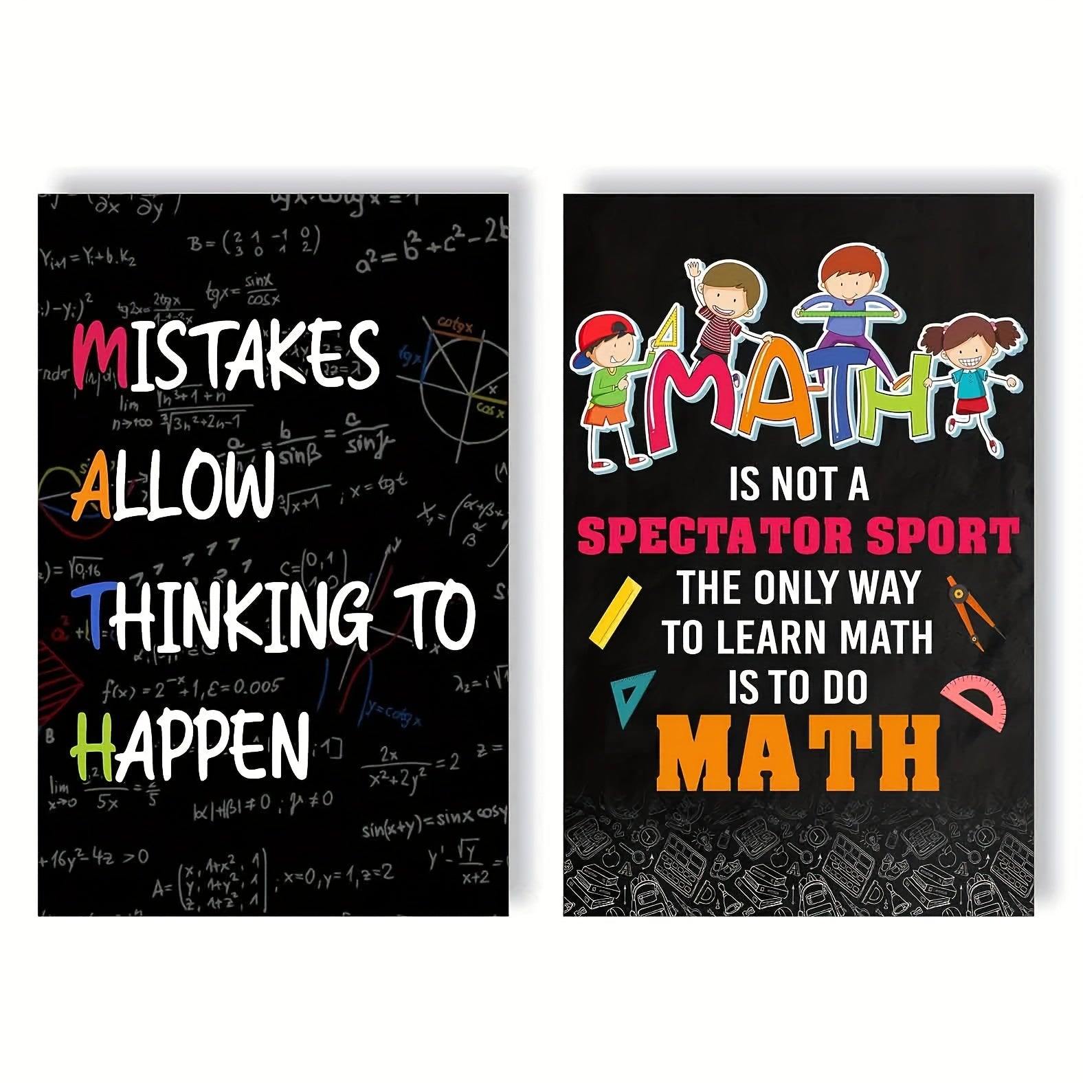 Colorful Math Posters Set for Elementary School Math Class Decor – CRAZE