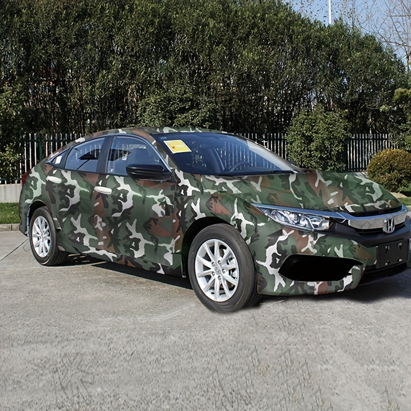Digital Army Green Camouflage Car Wrap Foil Military Pixel Car Sticker ...