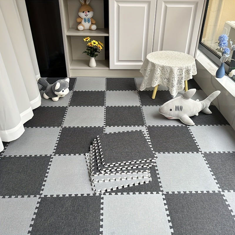 Foam Floor Mat 11.8X11.8 Square Interlocking Tiles with Border – CRAZE