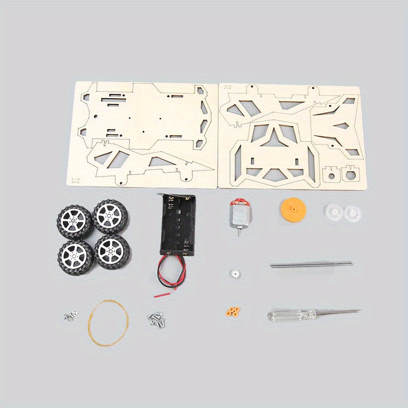 DIY 4WD Racing Car Kit with Plywood Frame – CRAZE