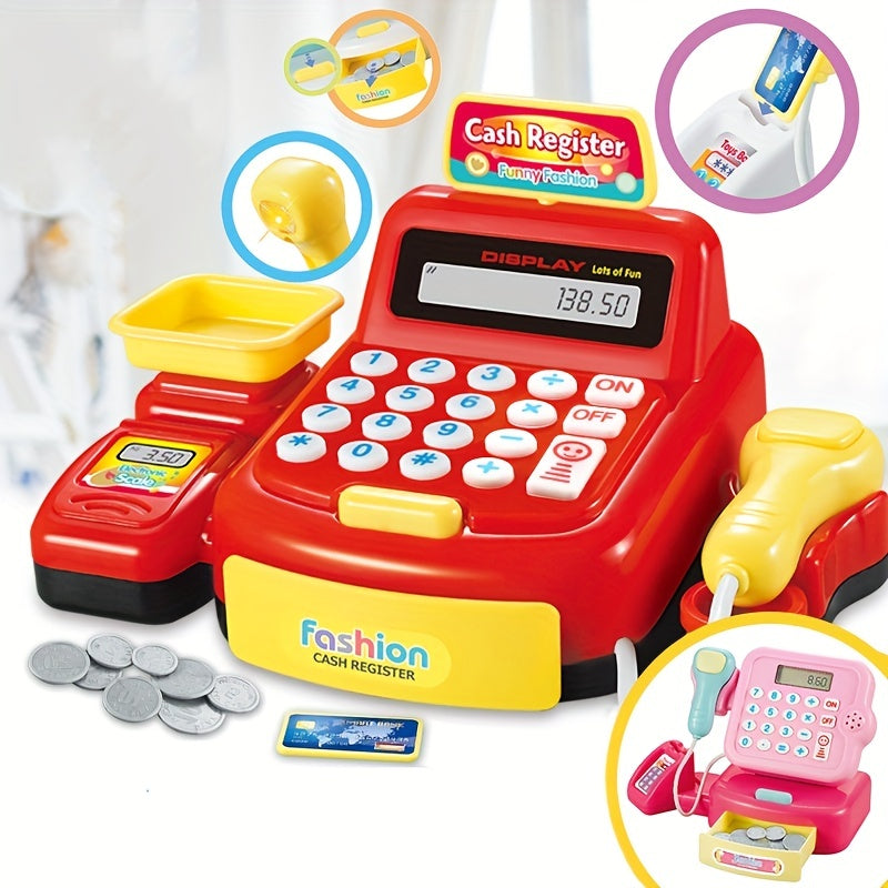 Kids Mini Supermarket Cashier Model with Light & Sound Effects – CRAZE