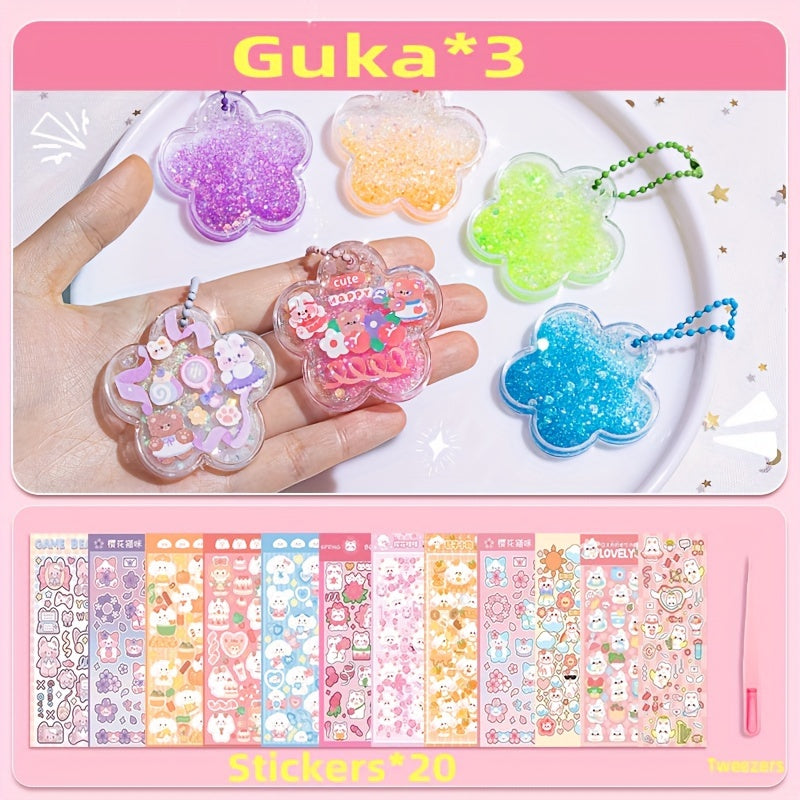 Special Shaped Quicksand Guka Set Stickers Diy Toys Transparent – CRAZE
