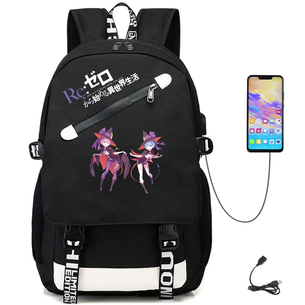 Re:Life In A Different World From Zero USB Unisex Packsack Bag – CRAZE