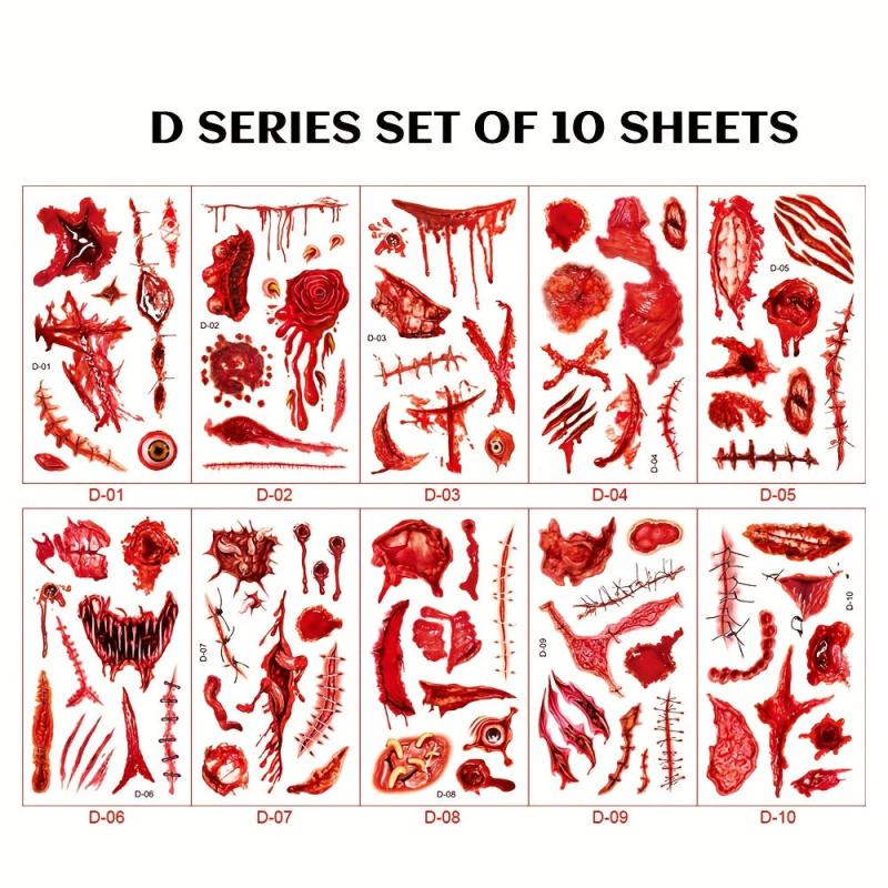 Realistic Wrist Suture Wound Horror Temporary Tattoo Sticker – CRAZE