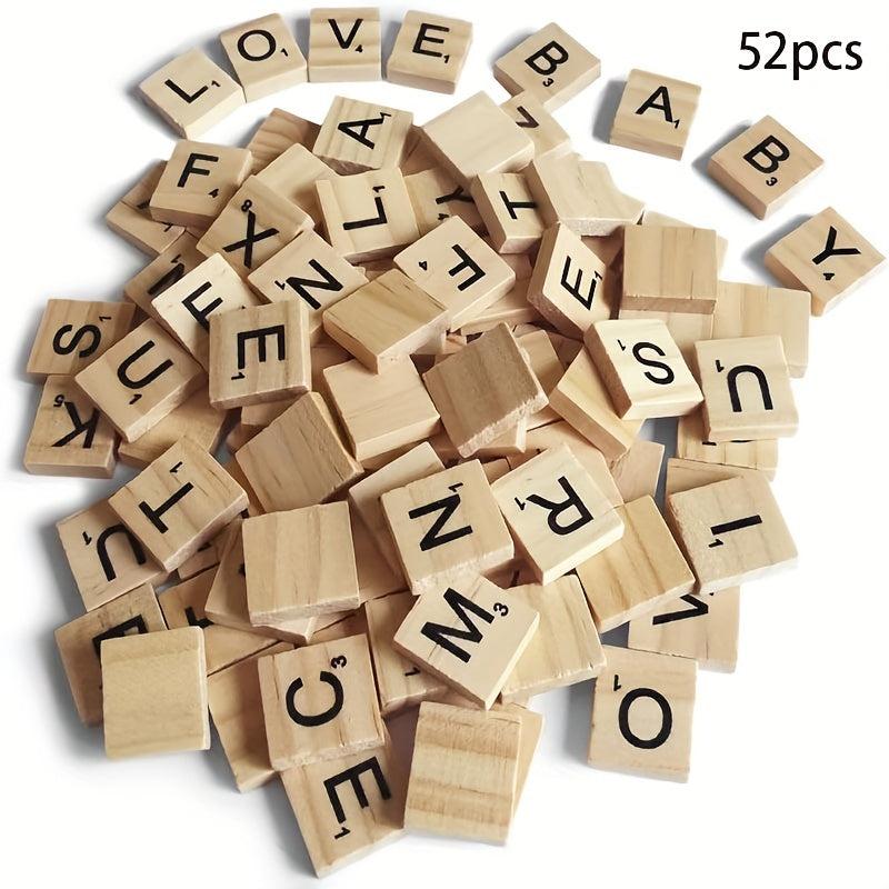 100PCS Scrabble Letters For Crafts Wood Scrabble Tiles DIY – CRAZE