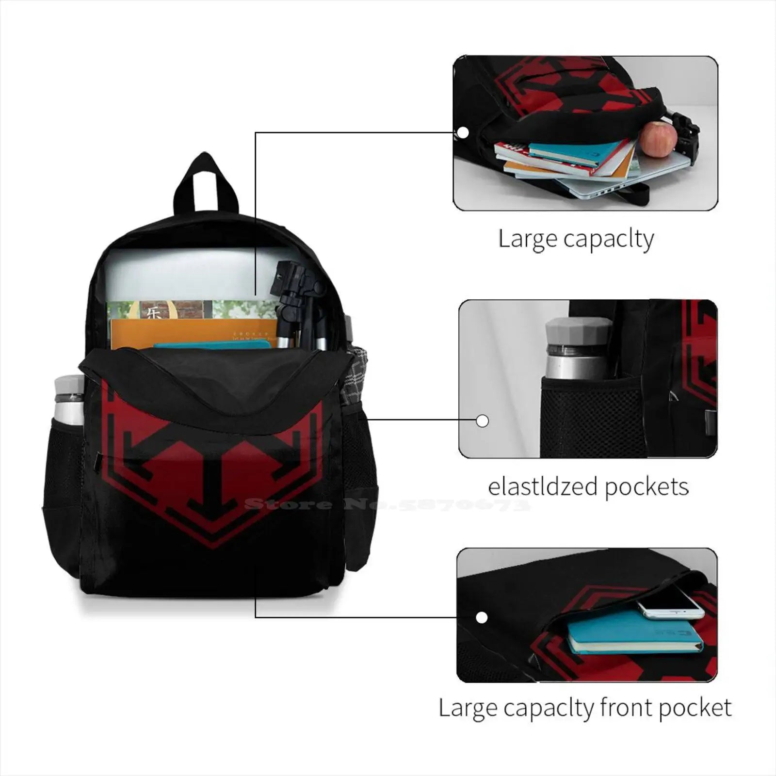 Empire Laptop Travel Backpack Sith Dark Side The Force Light Saber – CRAZE