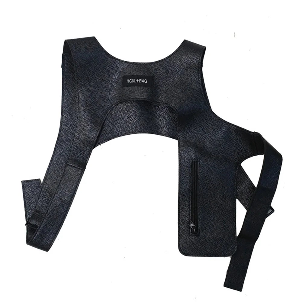 Harajuku Rock Chest Rig Bags Tactical Chest Pack PU Vest Bag – CRAZE