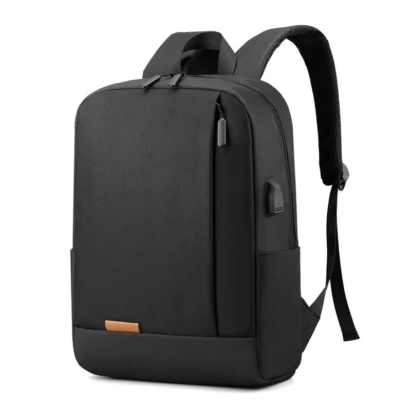 Men's Waterproof Business Backpack with USB Port 15.6 Inch Laptop Bag ...