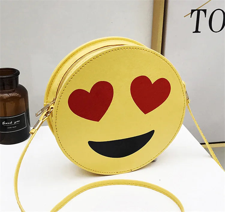 Smiley Face Girl Messenger Bag Cartoon Shoulder Bag – CRAZE