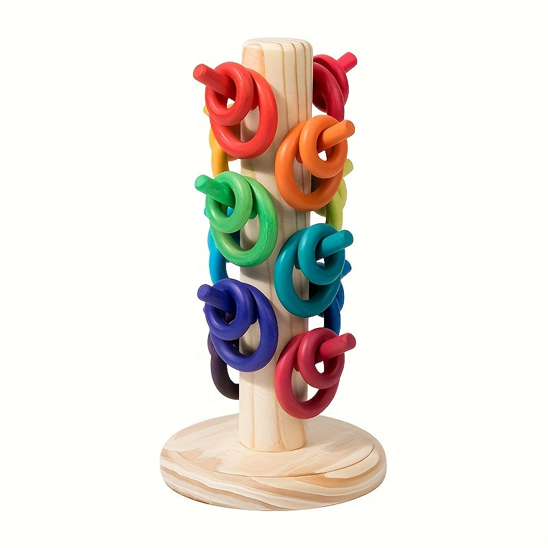 Wooden Rainbow Macaron Shape Sorting Toy – CRAZE