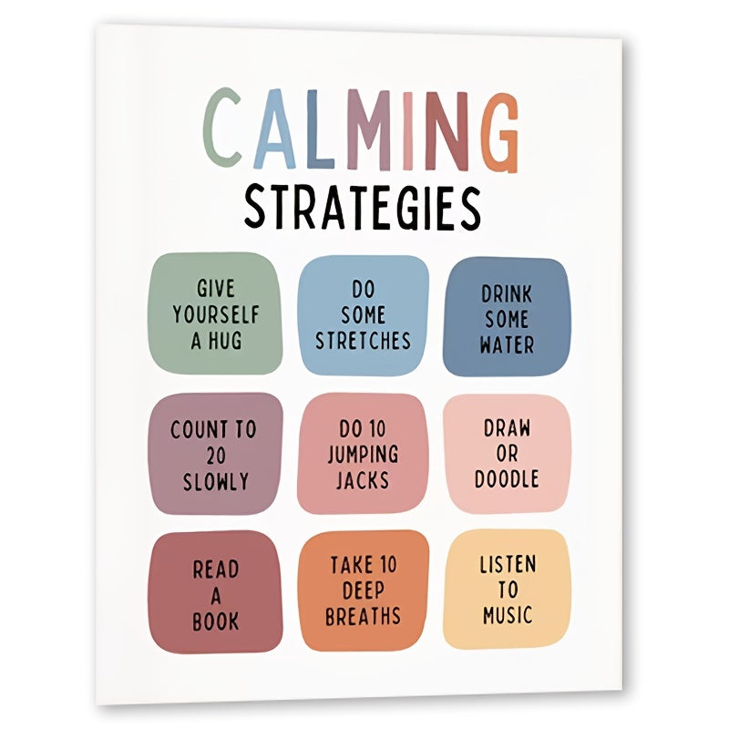 Calming Corner Strategies Poster Chart for Office Wall Decor – CRAZE
