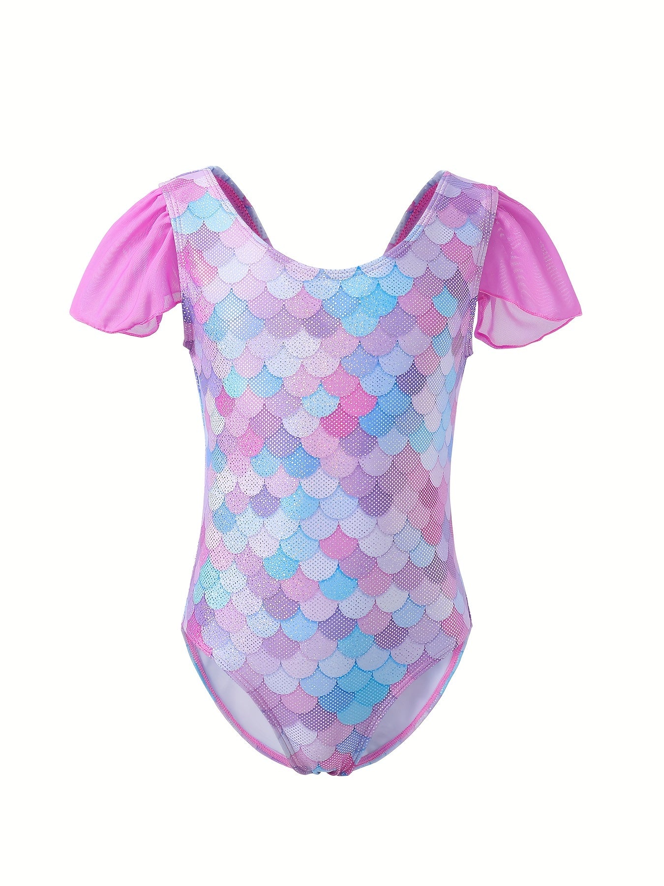 Fish Scale Print Gymnastics Leotard with Flutter Trim – CRAZE