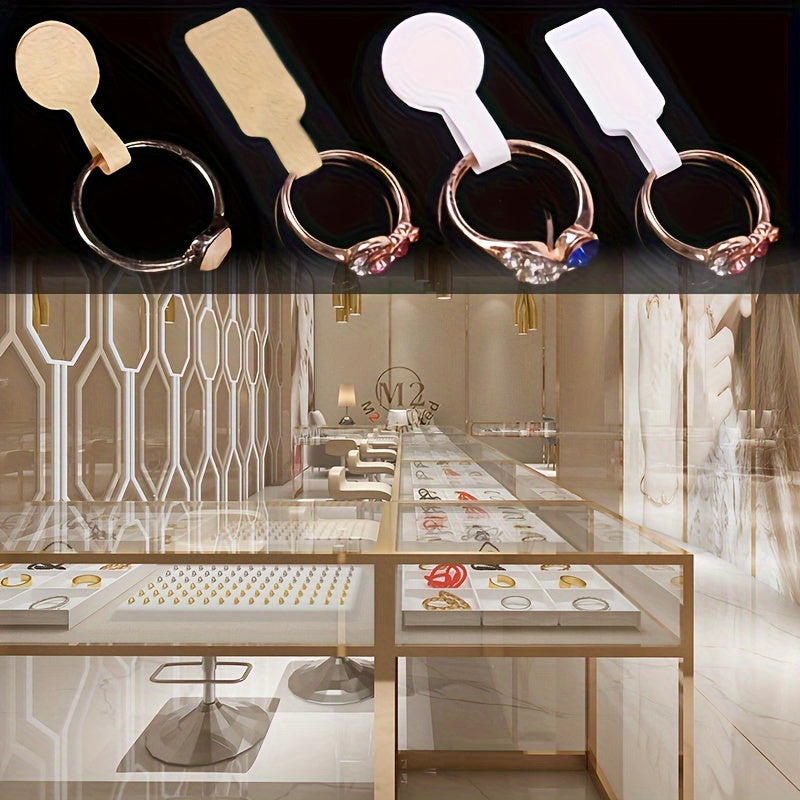 100pcs Blank Tags Necklace Ring Labels Stickers Paper Jewelry Display ...