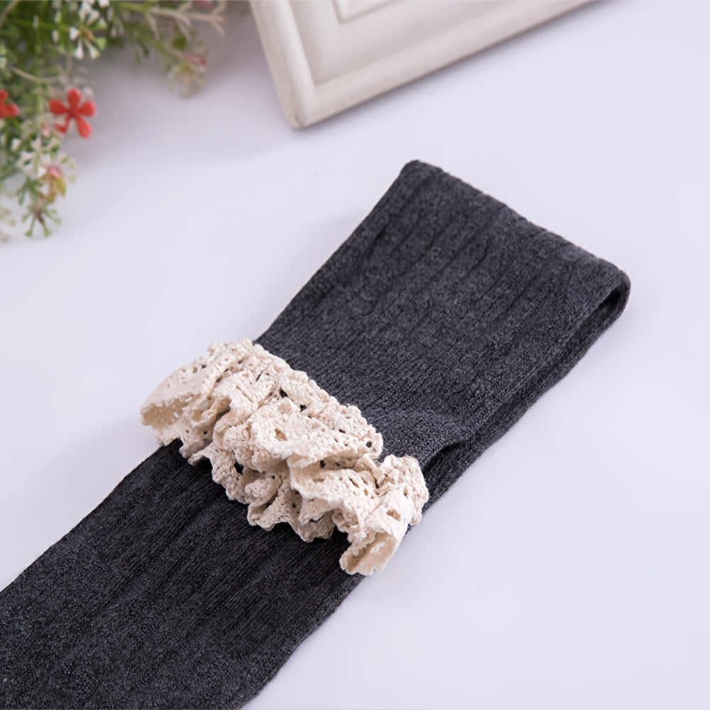 Stylish Japanese Over The Knee Socks with Lace Trim – CRAZE