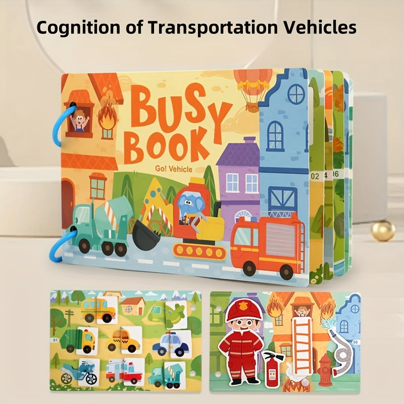 Vehicle Themed Busy Book Educational Activity Set – CRAZE